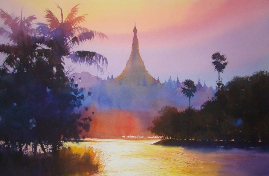 Акварели тишины художника Myoe Win Aung: Идеи и вдохновение в журнале ...