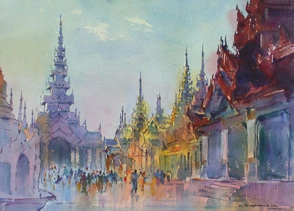 Акварели тишины художника Myoe Win Aung: Идеи и вдохновение в журнале ...