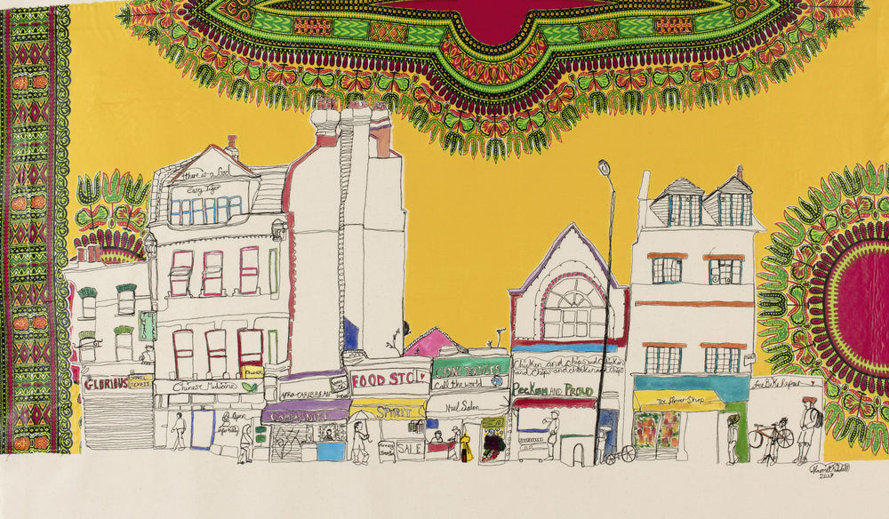 Художница Harriet Riddell и ее скетчинг на швейной машинке