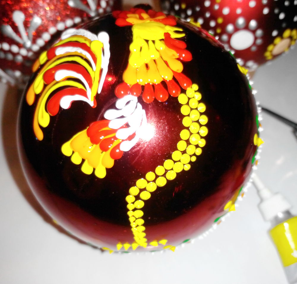 Мастер-класс Новогодние шары в технике точечной росписи своими руками с ...