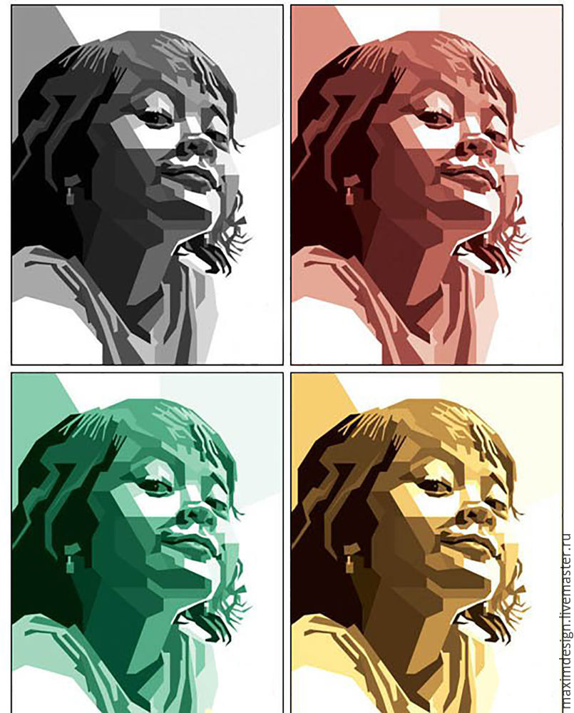 Создание геометрического векторного портрета в стиле WPAP (Wedha’s Pop ...
