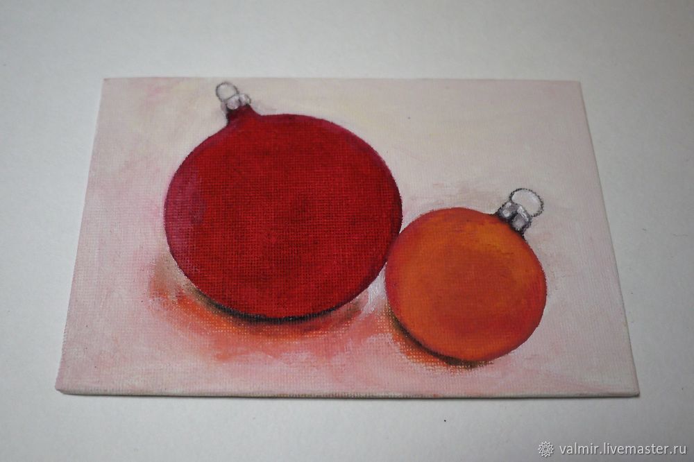 Мастер-класс Пишем новогодние шары маслом своими руками с ФОТО и Видео