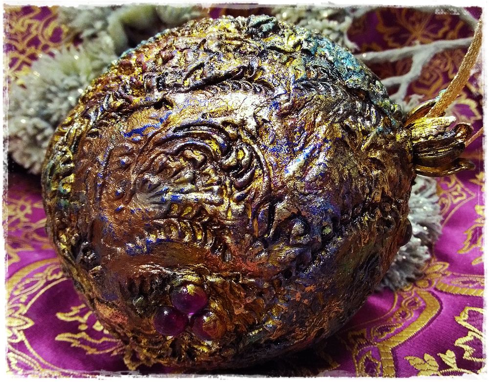 Новогодний шар "Золотой гранат"- авторский МК Натальи Полех! - Дата: 22 ...