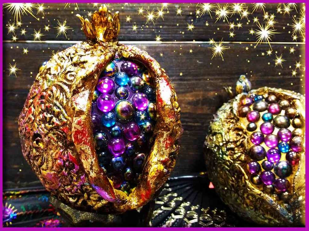 Новогодний шар "Золотой гранат"- авторский МК Натальи Полех! - Дата: 15 ...