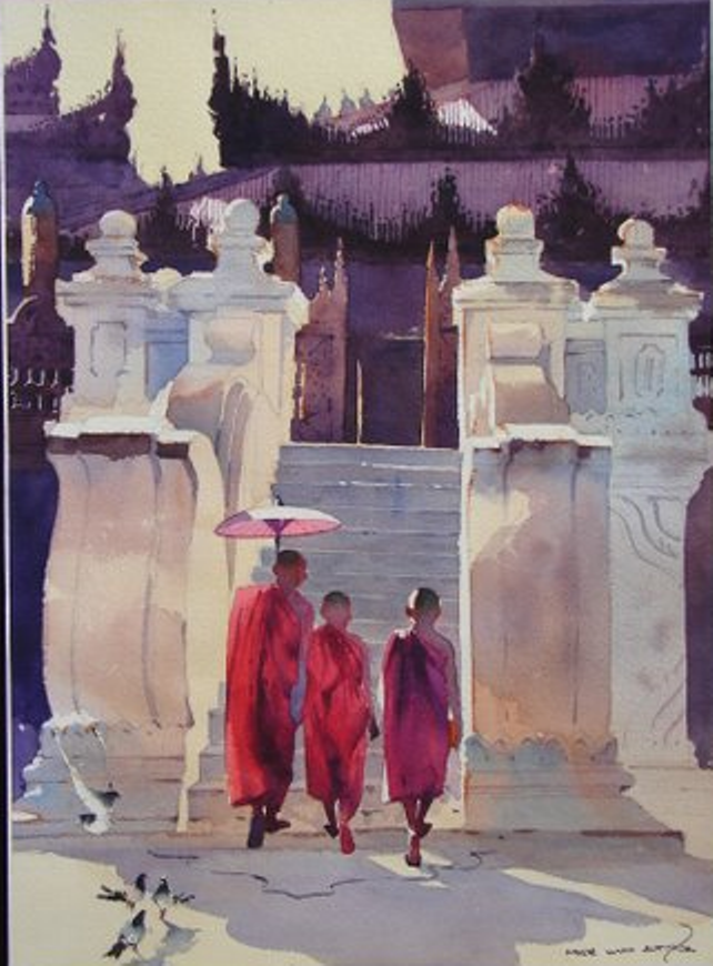 Акварели тишины художника Myoe Win Aung: Идеи и вдохновение в журнале ...